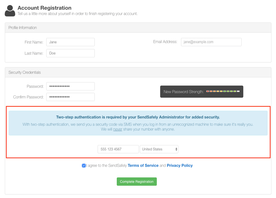 Enforcing Two Step Authentication – Online Help Center