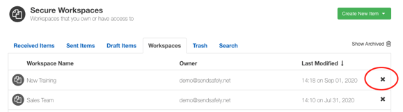 Archiving and Restoring Workspaces