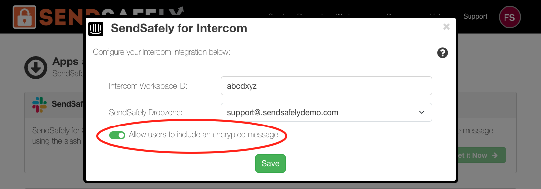 Secure Messaging for Intercom